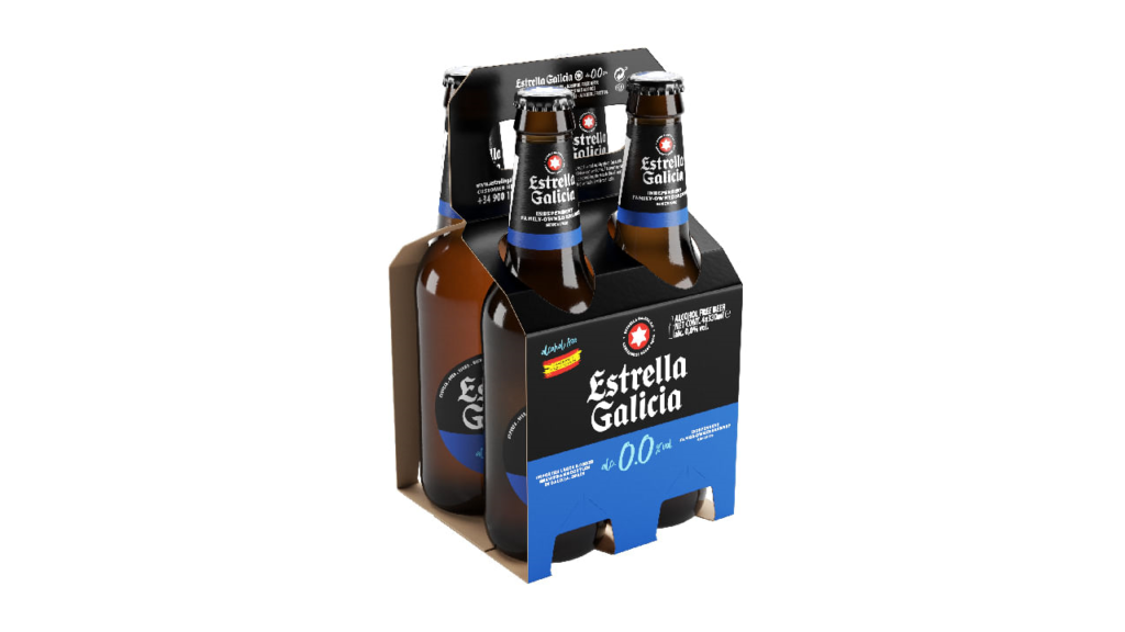 Pack x4 Estrella Galicia Botellín 330 cc 0,0 Sin Alcohol – Cervezas del ...